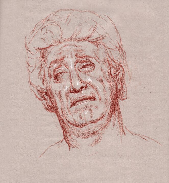 sadness face drawing